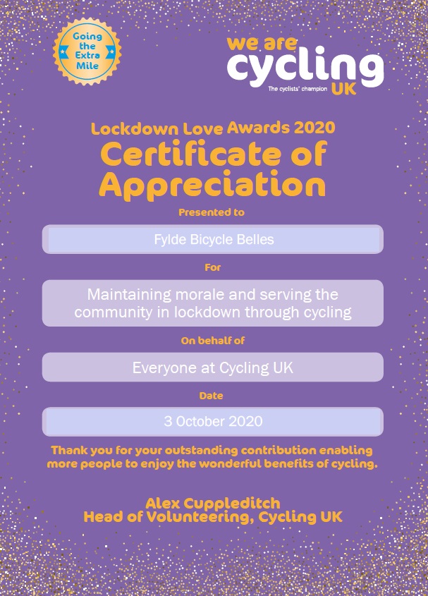 Hundreds attend our virtual Volunteer Celebration 2020 | Cycling UK